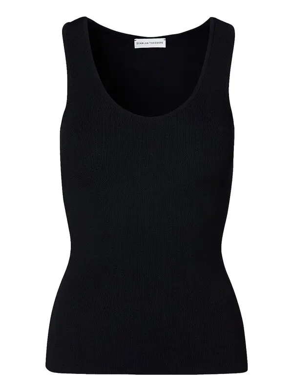 Scanlan Theodore Crepe Knit Singlet - Navy
