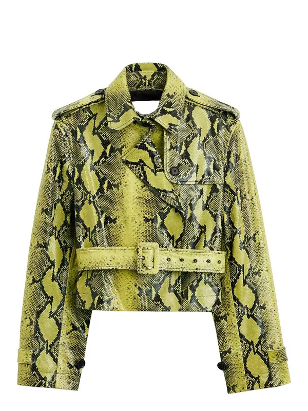 Scanlan Theodore Leather Reptile Trench - Vert