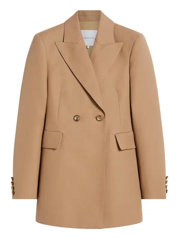Scanlan Theodore Wool Barathea Two Button Jacket - Camel