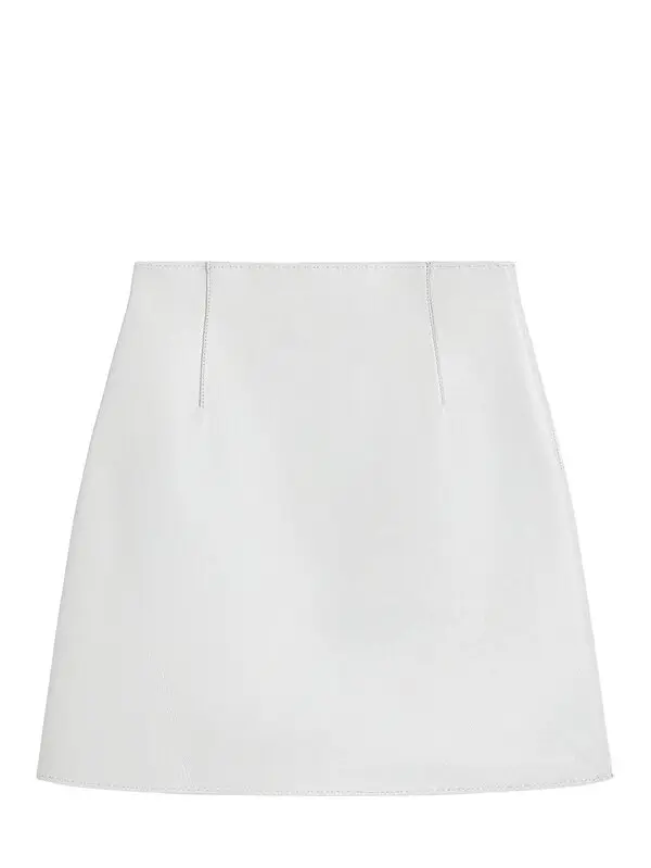 Scanlan Theodore Leather Bonded Mini Skirt - White
