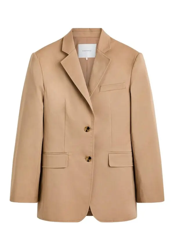 Scanlan Theodore Sateen Loose Fit Jacket - Camel