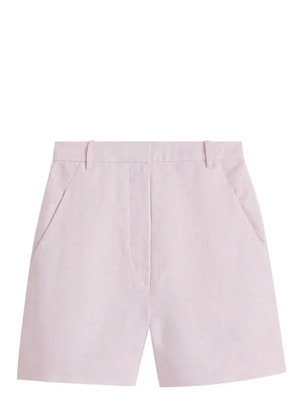 Scanlan Theodore Linen High-waisted Shorts - Pale.pink