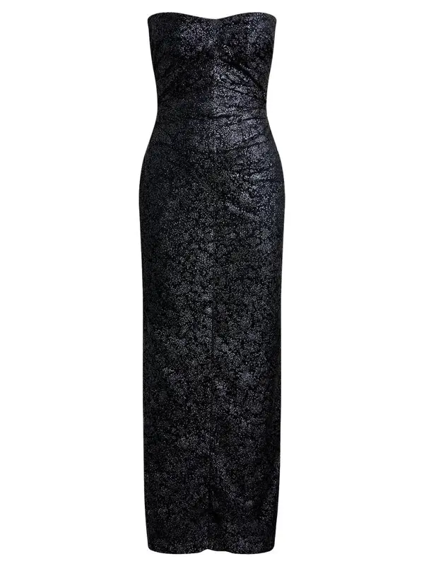 Scanlan Theodore Tinsel Draped Gown - Navy