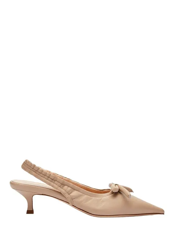 Scanlan Theodore Bow Slingback Pumps - Mink