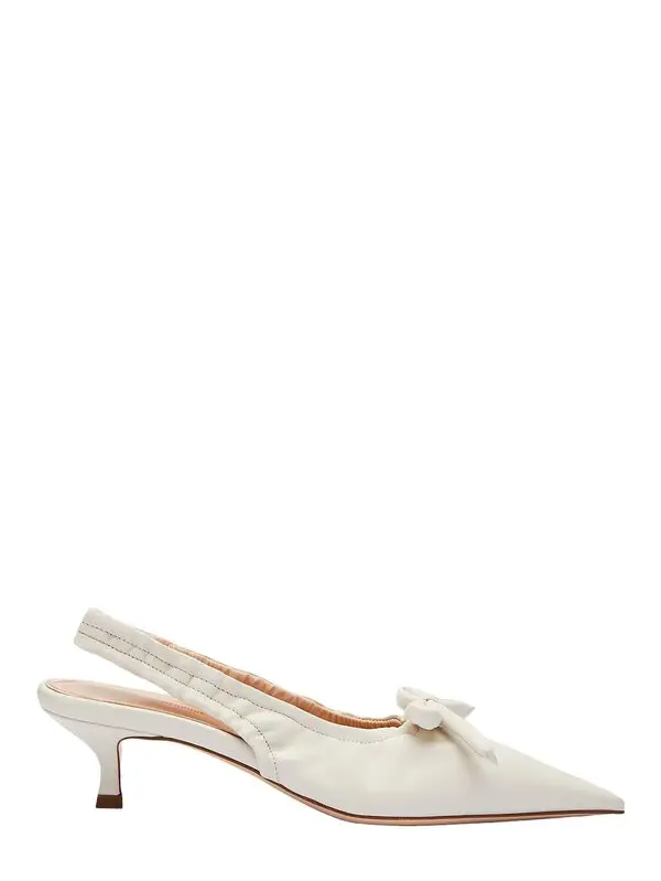 Scanlan Theodore Bow Slingback Pumps - Stone