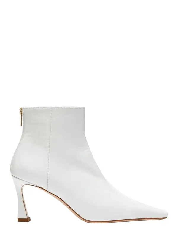Scanlan Theodore Crinkle Leather Ankle Boots - White
