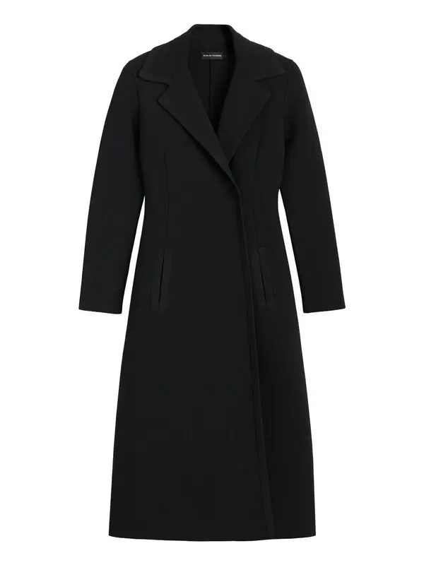 Scanlan Theodore Crepe Knit Coat - Black