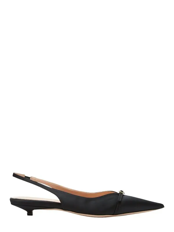 Scanlan Theodore Satin Slingback - Black