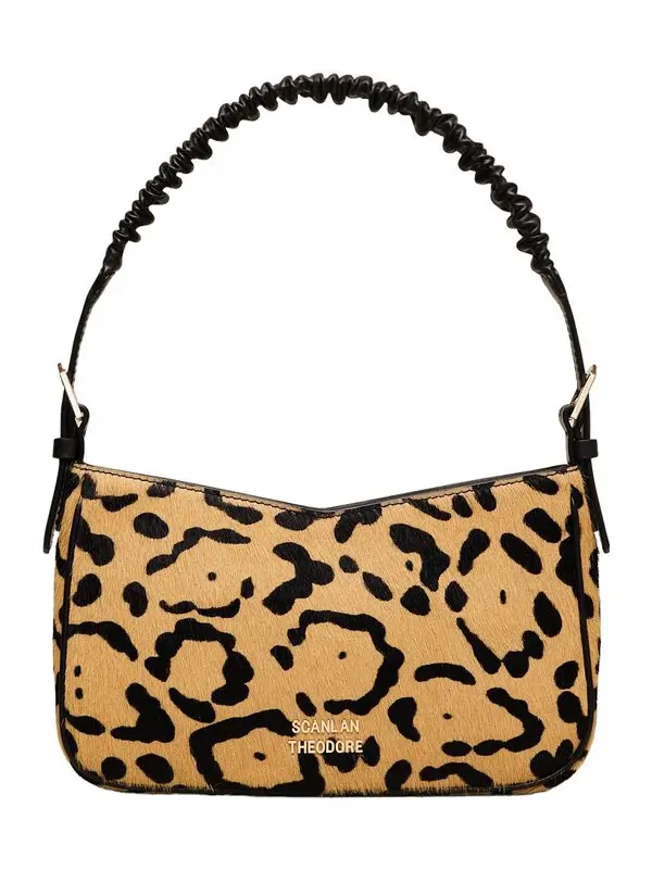 Scanlan Theodore Printed Calf Hair Shoulder Bag - Black.sand