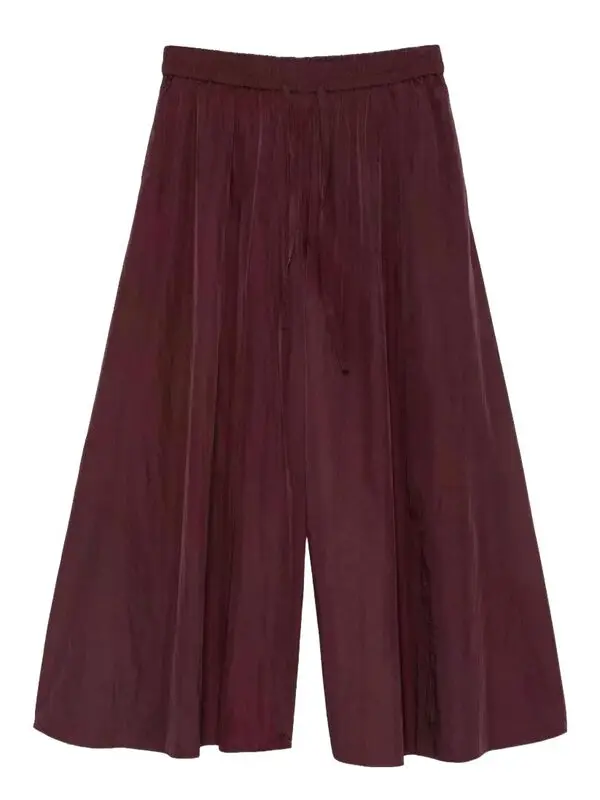 PSOPHIA Wide-leg Drawstring Trousers - Red