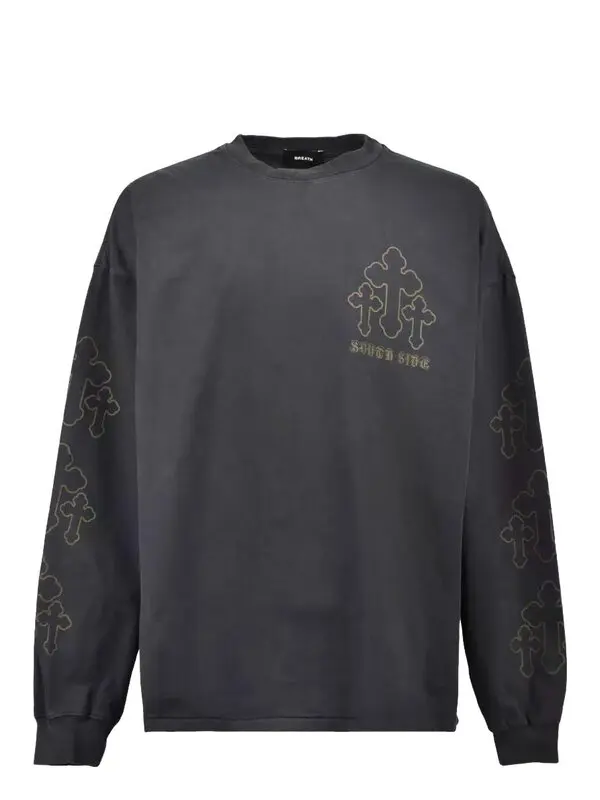 BREATH Long-sleeve Crew-neck T-shirt - Black