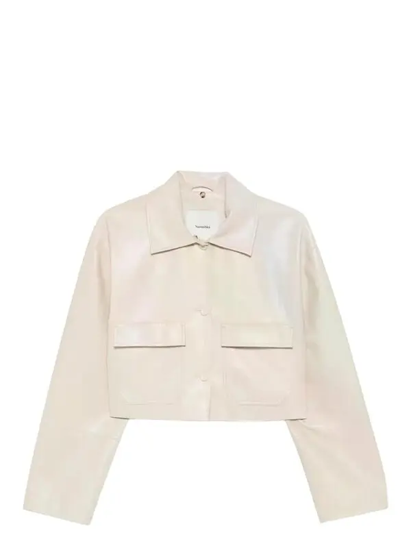 Nanushka Omolara Cropped Jacket - Neutrals