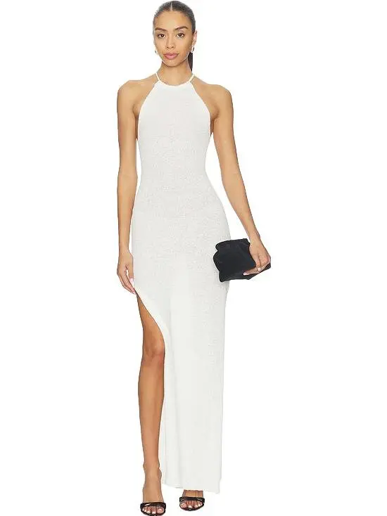Bardot Larissa Halter Knit Dress - Ivory