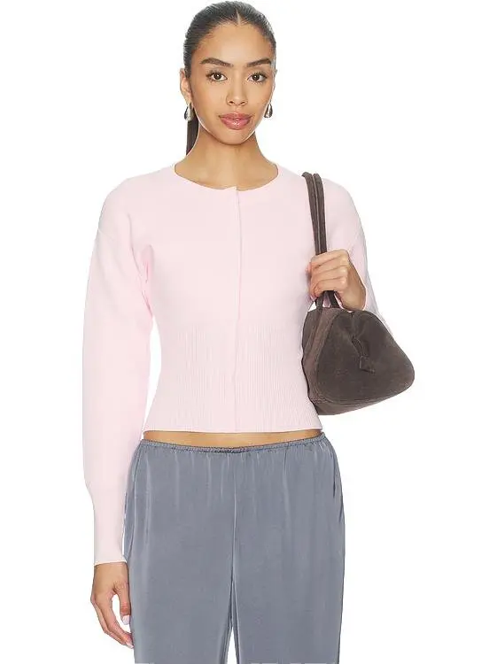 ALL THE WAYS Kourtney Cardigan In Pink - Baby Pink