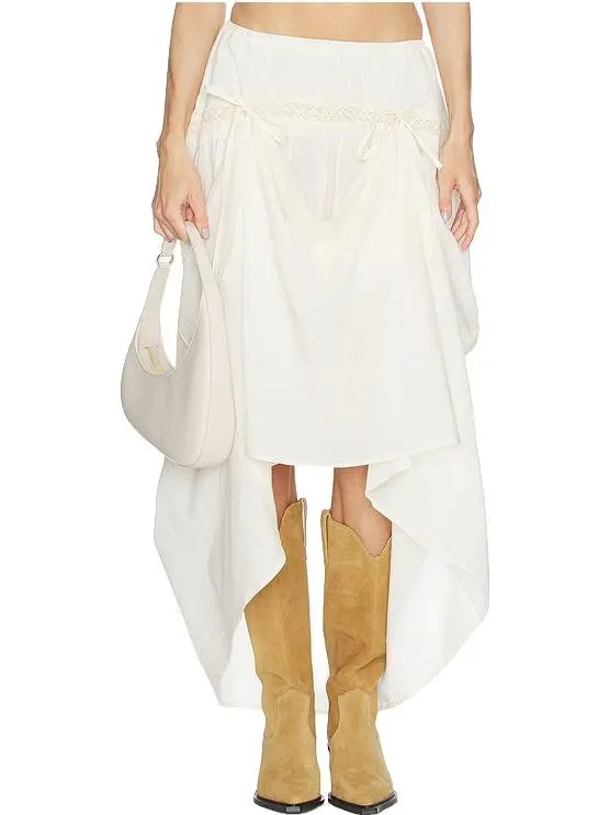 LOBA Cecilia Pickup Maxi Skirt - Ivory