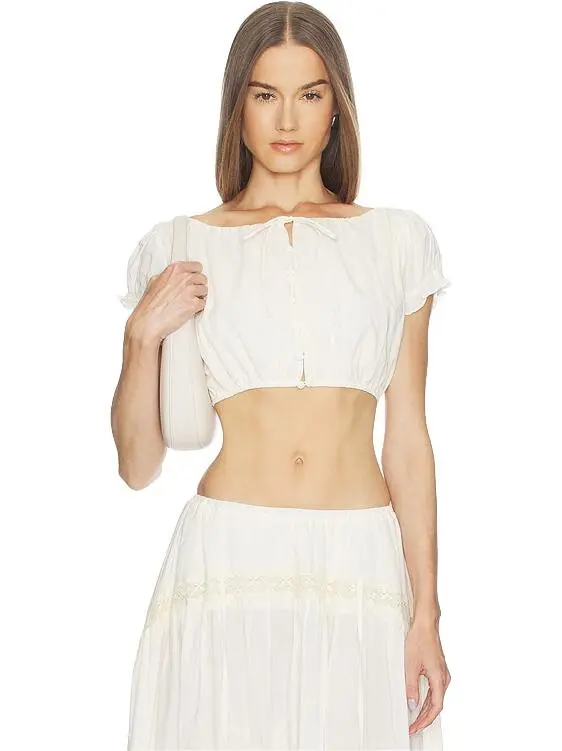 LOBA Cecilia Crop Top - Ivory