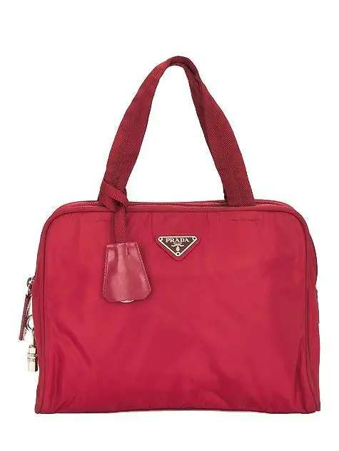 FWRD RENEW Prada Tessuto Handbag - Red