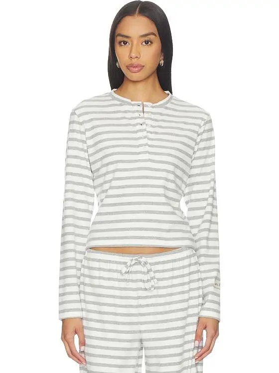 4TH & RECKLESS Dannika Top In Grey,white - Stripe