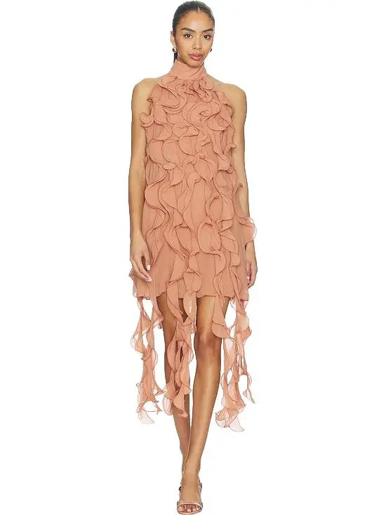 ANIYE RECORDS Gaby Ruffle Dress - Cookie