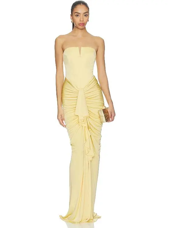 ET OCHS Selena Gown In Yellow - Butter