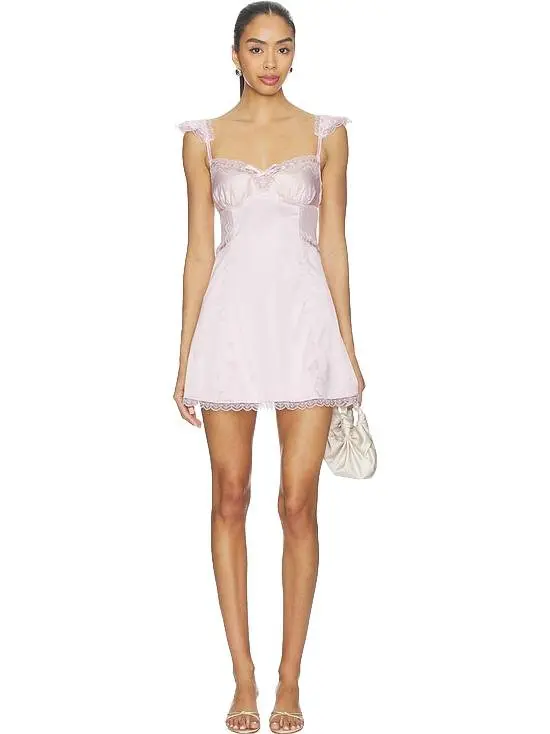 For Love & Lemons Starlet Slip Dress - Peach
