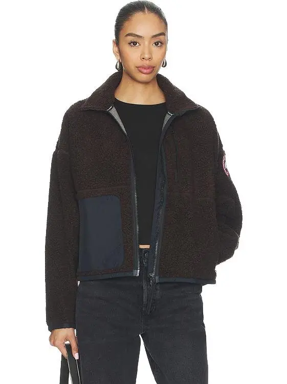 Canada Goose Simcoe Fleece Jacket In Chocolate - Terra
