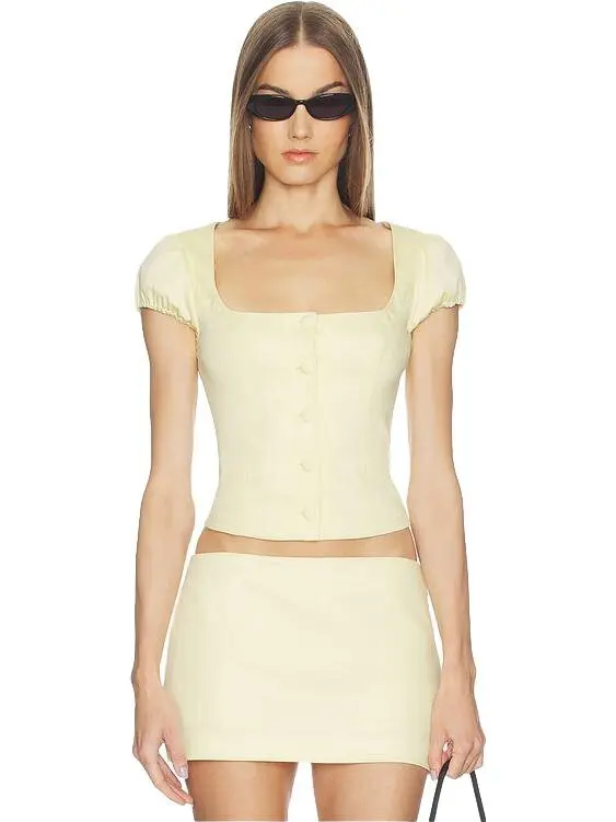 LOBA Rae Top - Butter Yellow