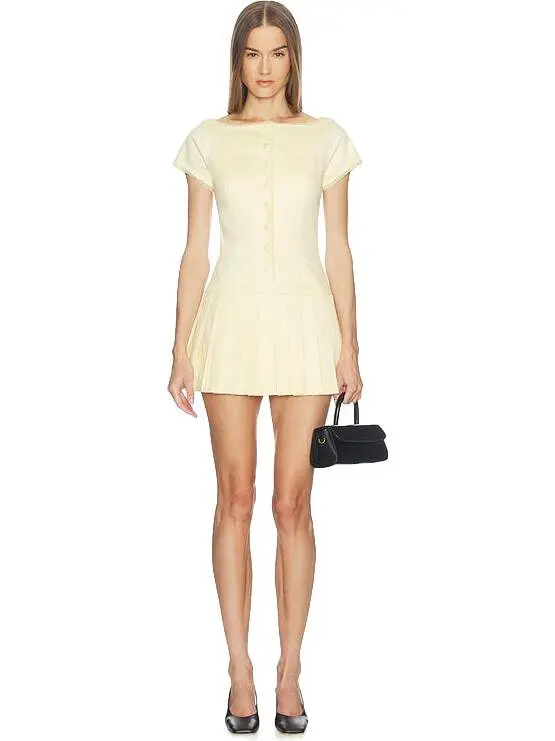 LOBA Rivera Mini Dress - Butter Yellow