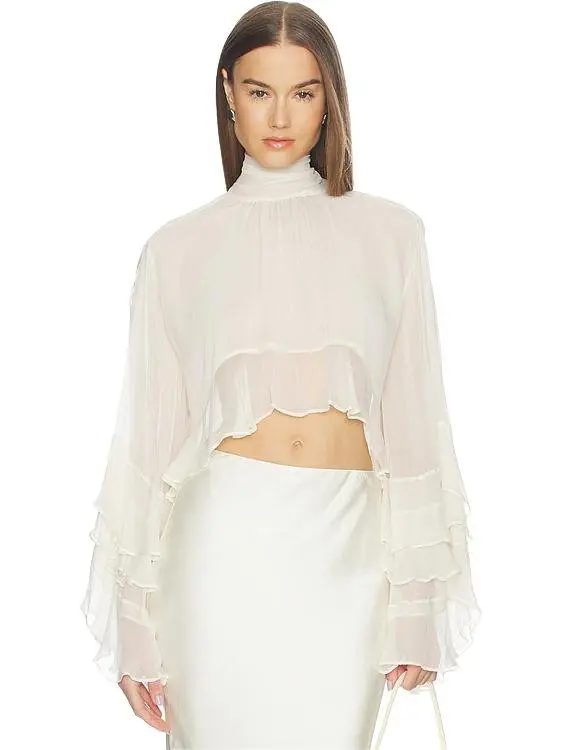 LOBA Zoe Ruffle Blouse - Ivory