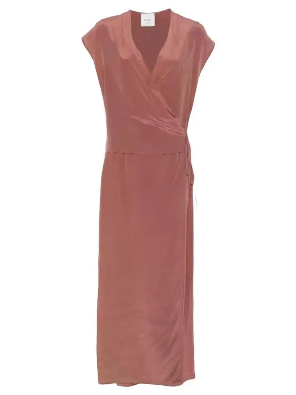 ALYSI V-neck Wrap Maxi Dress - Brown