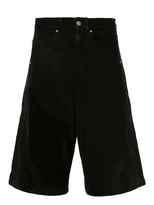 Adidas Flames Mid-rise Denim Shorts - Black