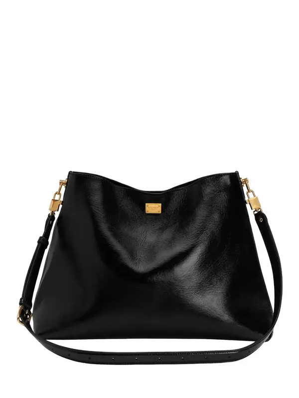 Dolce & Gabbana Vittoria Leather Crossbody Bag - Black