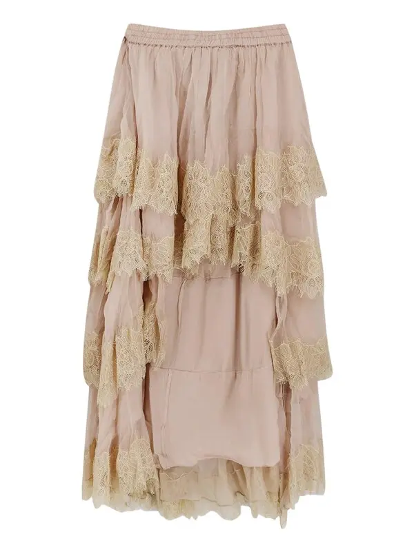 MES DEMOISELLES Dana Viscose Skirt - Beige