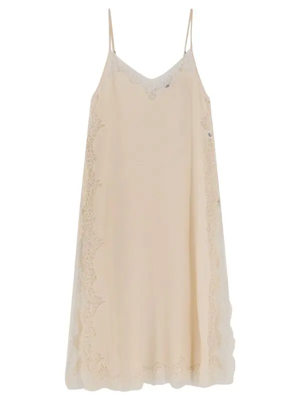 MES DEMOISELLES Balma Slip Dress - Beige