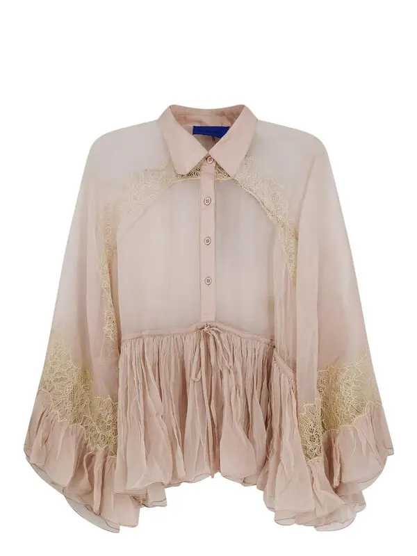 MES DEMOISELLES Deccala Viscose Shirt - Beige