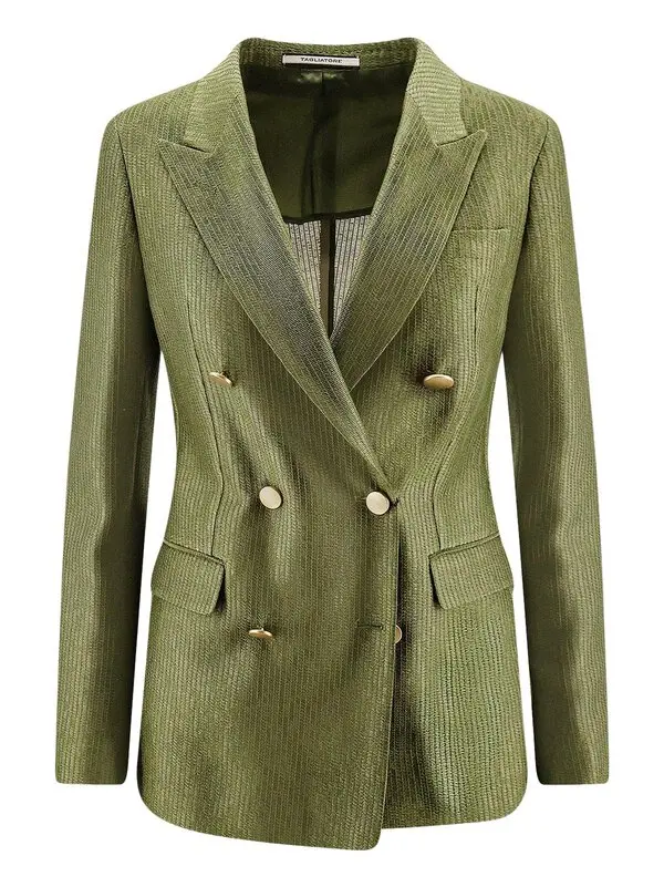 Tagliatore Parigi Double-breasted Cotton Blazer - Green