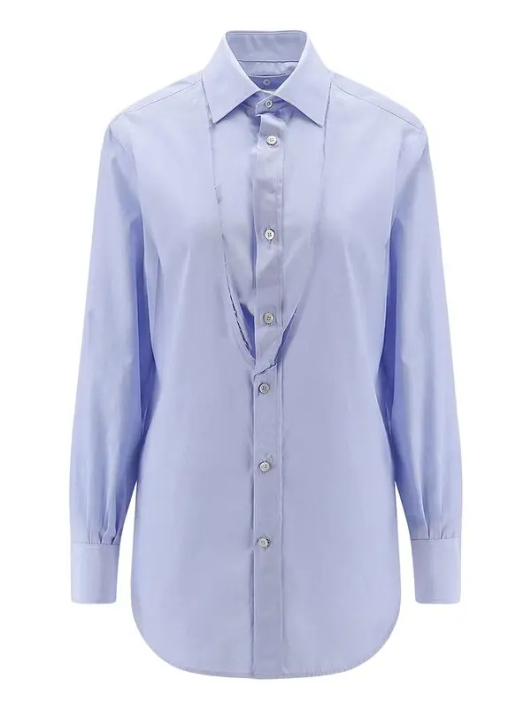 MAISON MARGIELA Cotton Shirt - Blue