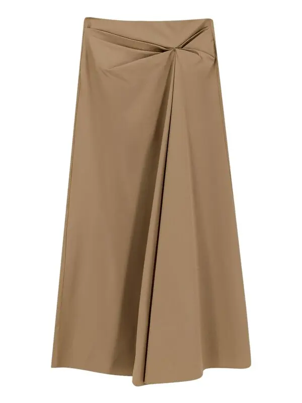 Max Mara Mxmpaggi Cotton Blend Skirt - Brown