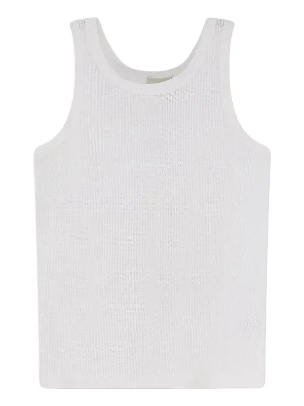 WALK IN PARIS Cotton-blend Tank Top - White