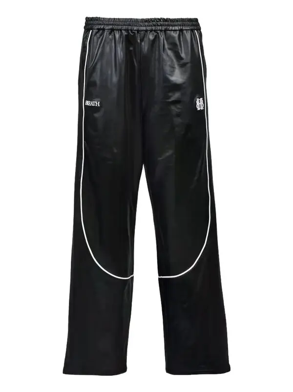 BREATH Piped Track Pants - Black