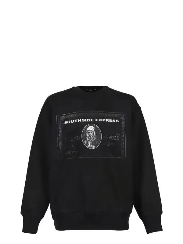 BREATH Graphic Crew-neck Sweatshirt - Black