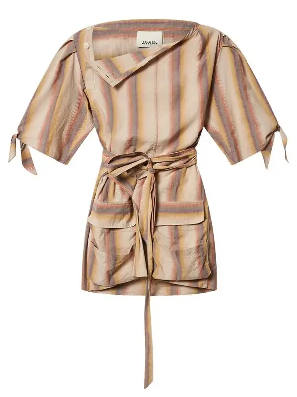 Isabel Marant Mariza Striped Shirt Dress - Desert
