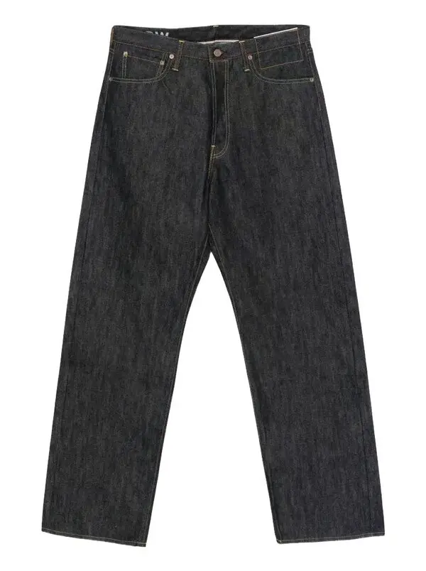 Visvim Raw-finish Wide Leg Jeans - Black