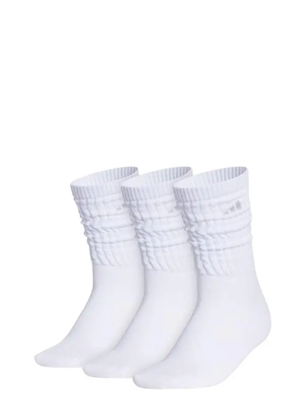 Adidas Athletic Scrunch 3-pack Crew - White / Clear Onix