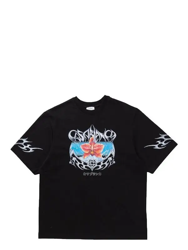 Casablanca Blades Printed Oversized T-shirt - Black