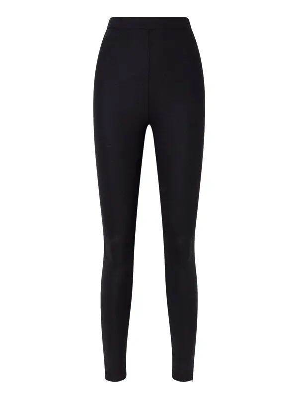 JIL SANDER Wool-blend Leggings - Black