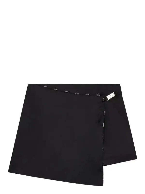 Gcds Logo-trim Mini Skort - Black