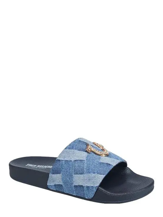 True Religion Spice Pool Slide - Denim