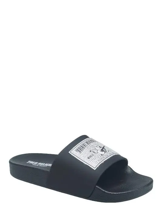 True Religion Kendra Pool Slide - Black