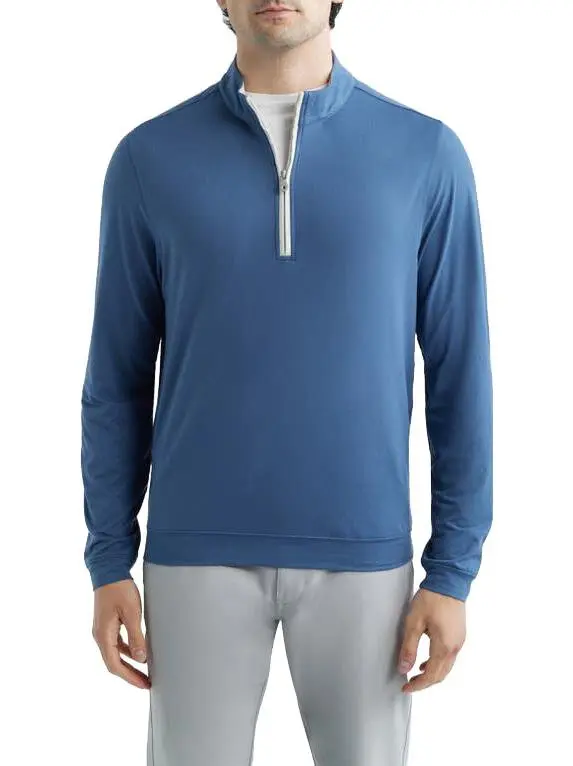 Scott Barber Quarter Zip Pullover - Indigo